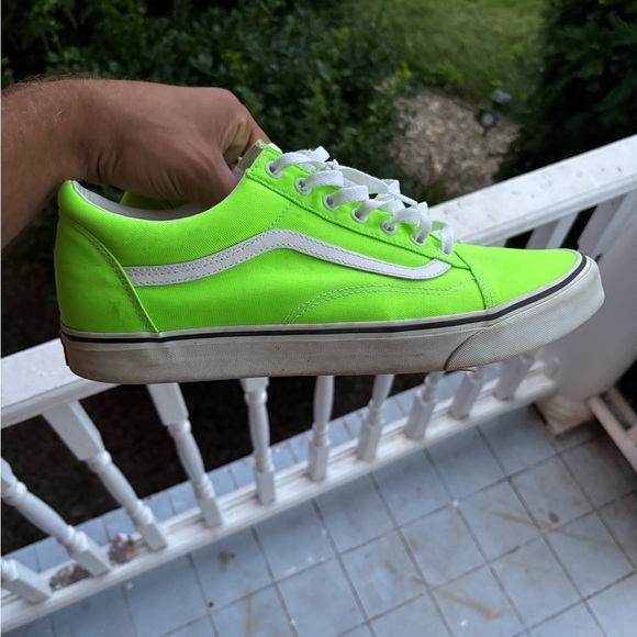 Vans | Shoes | Vans Neon Green Sneakers With White Interior | Poshmark